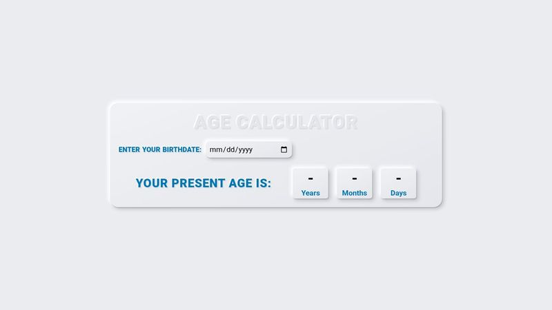 JavaScript Age Calculator App.