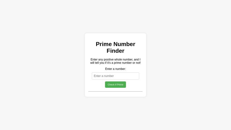 Prime Number finder