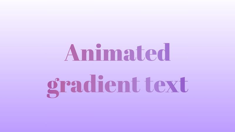 Animated gradient text