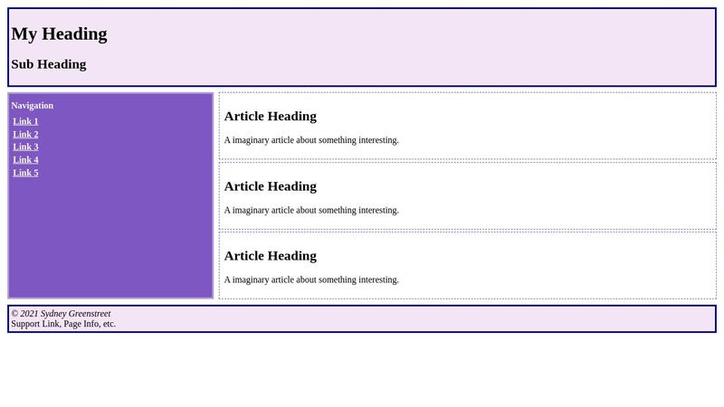 CSS Grid Areas Example 2