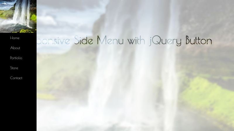 Responsive Side Menu with jQuery Button 3 Lines of jQuery