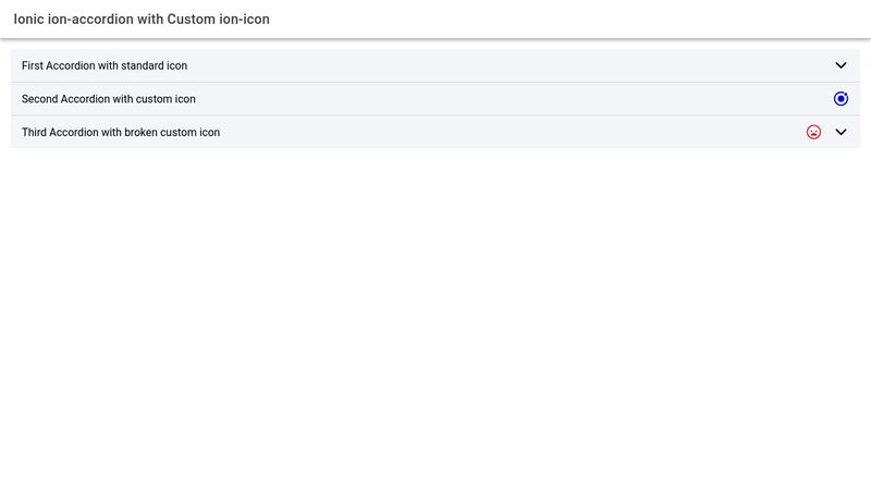 Ionic ion-accordion with Custom ion-icon