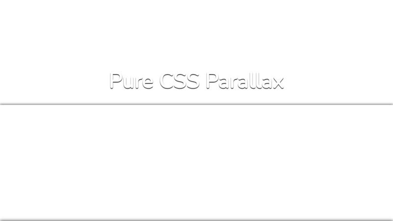 Pure CSS Parallax Scrolling