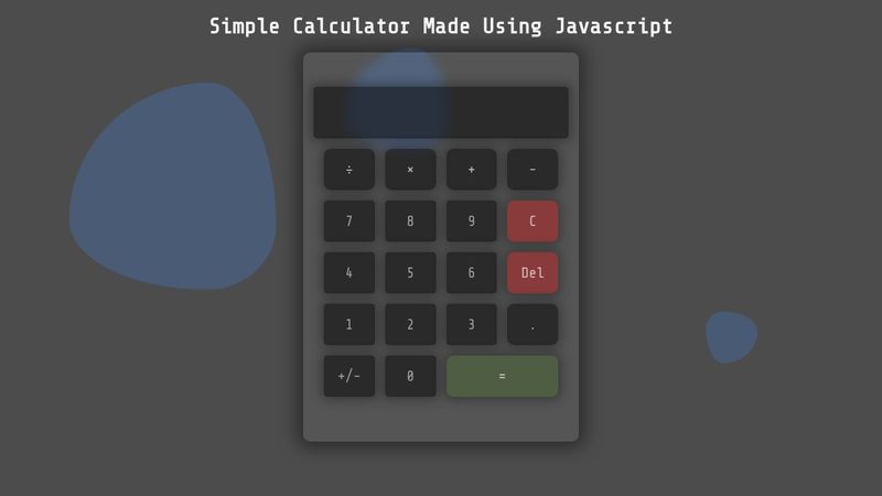 Javascript Simple Calculator