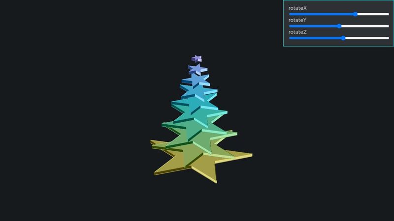 3d pentagons xmas tree | CSS only