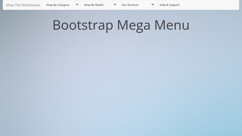 Bootstrap Mega Menu