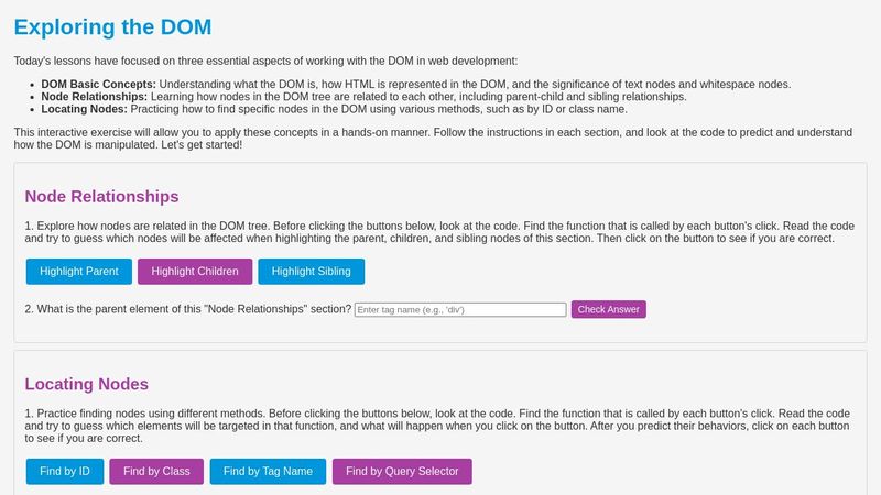 Code Demo: Exploring the DOM