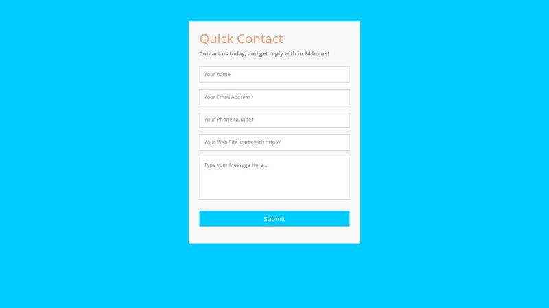 HTML5 Contact Form