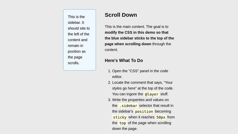 CSS Position Practice 2