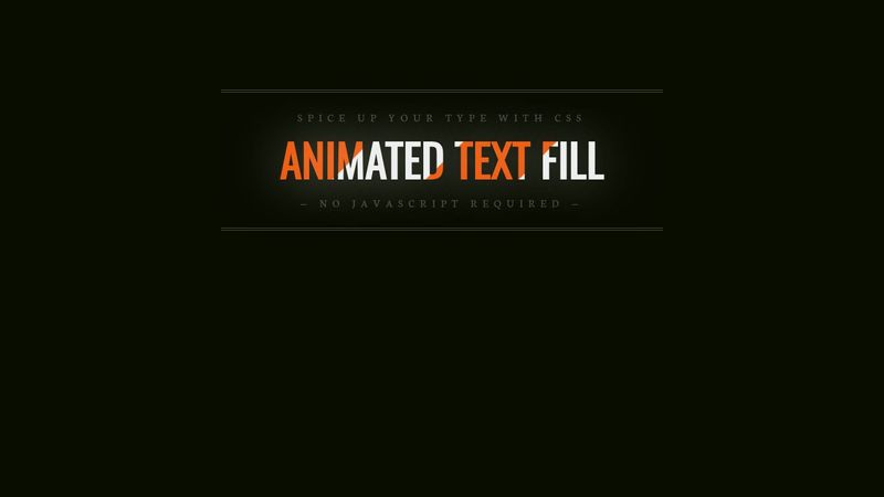 Animated text fill