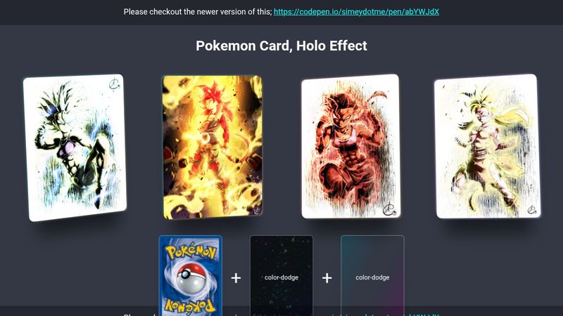 Pokemon Card Holo Effect