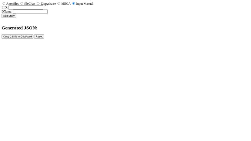 Json Generator ~ Download Link