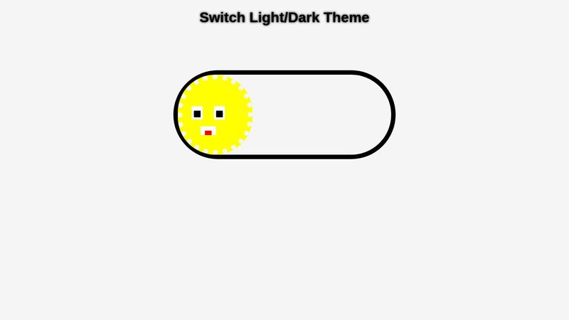 Pure CSS slider switch light/dark theme