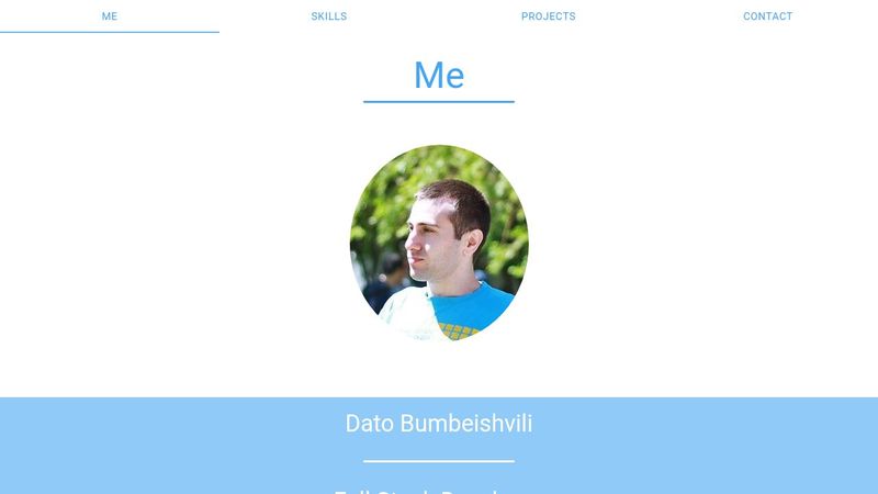 About Me Page Using React.js and materialize.css