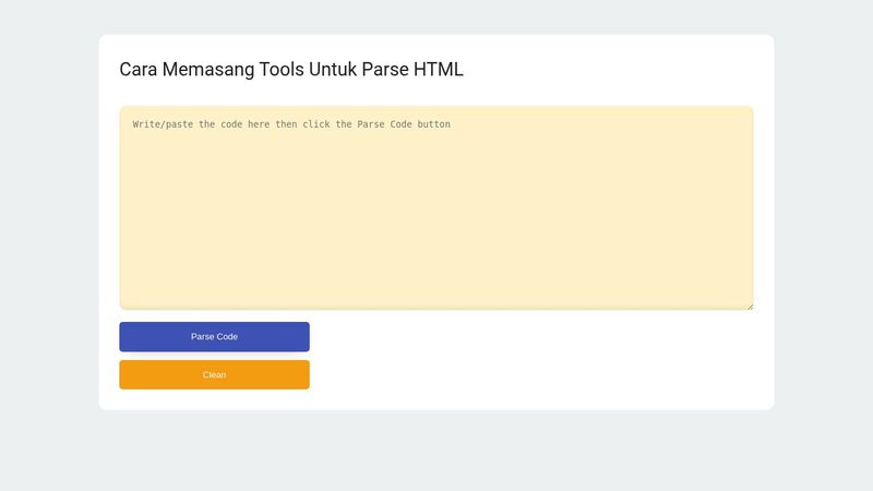 Cara Memasang Tools Untuk Parse HTML
