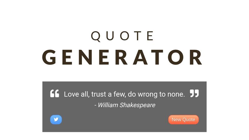 Javascript Quote Generator