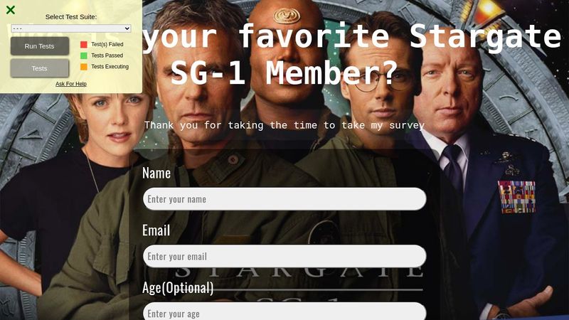 Stargate SG-1 Survey Form
