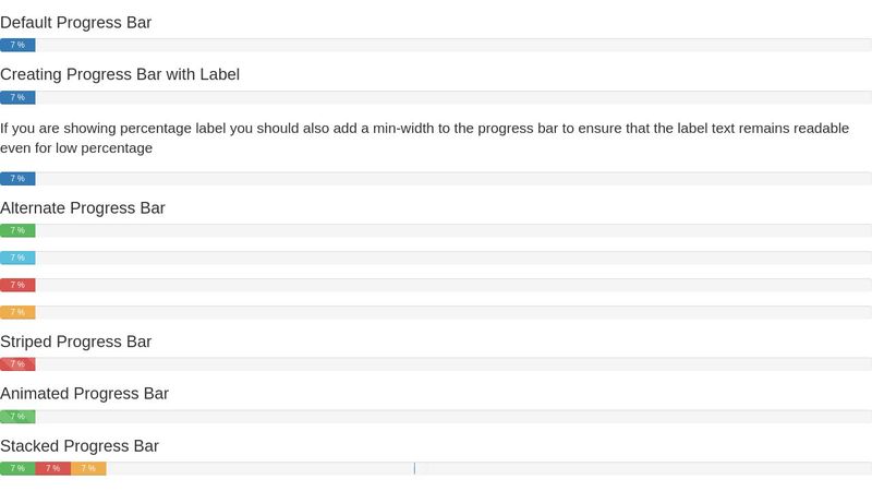 Bootstrap Progress Bars