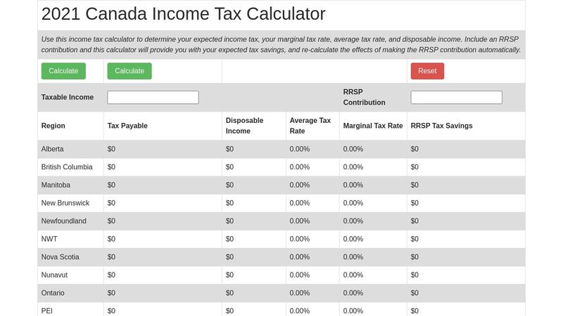 Ontario income tax calculator store