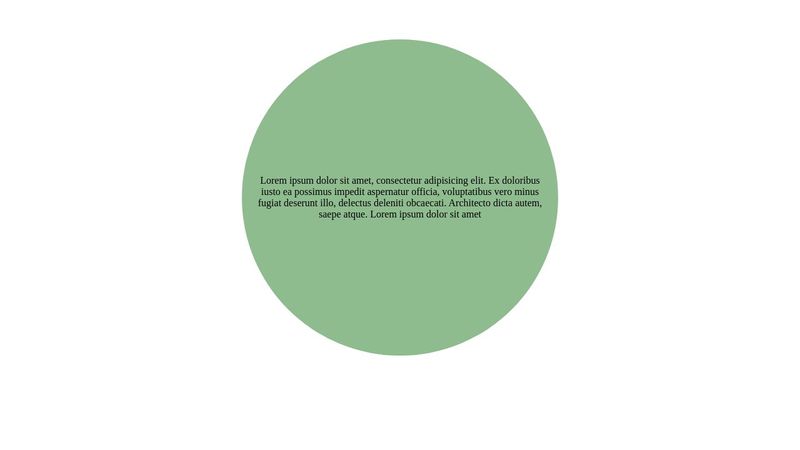 Responsive circle with text inside.