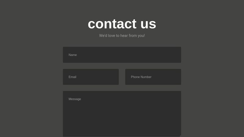 Contact Us Form - frontend