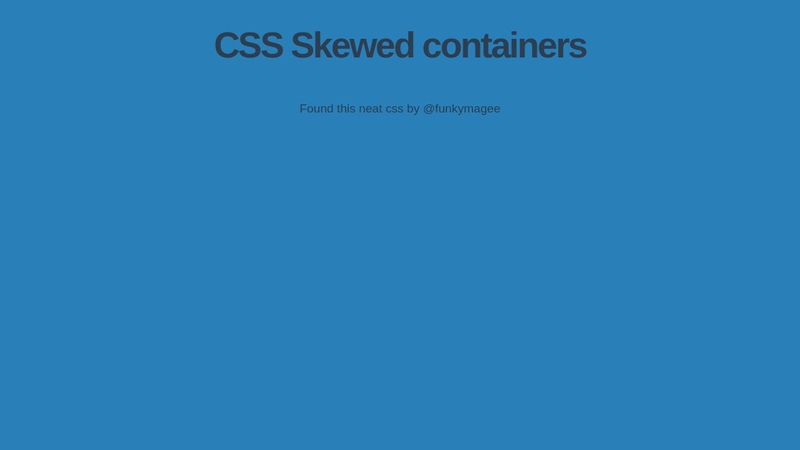 CSS Skewed image container