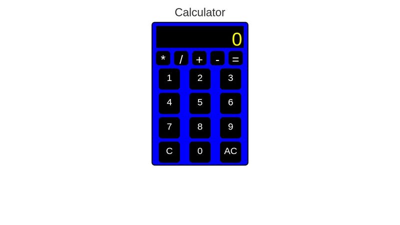 JavaScript Calculator