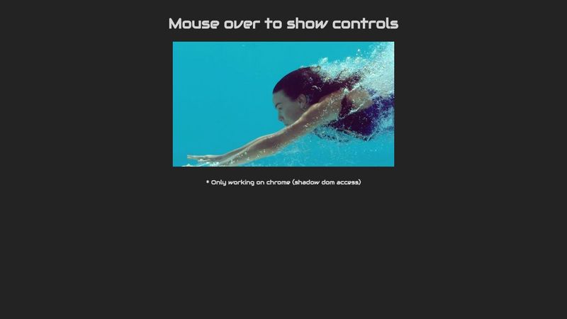 Pure css html5 video controls show/hide