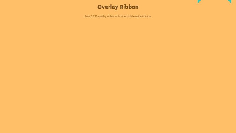 Pure CSS3 Overlay Ribbon