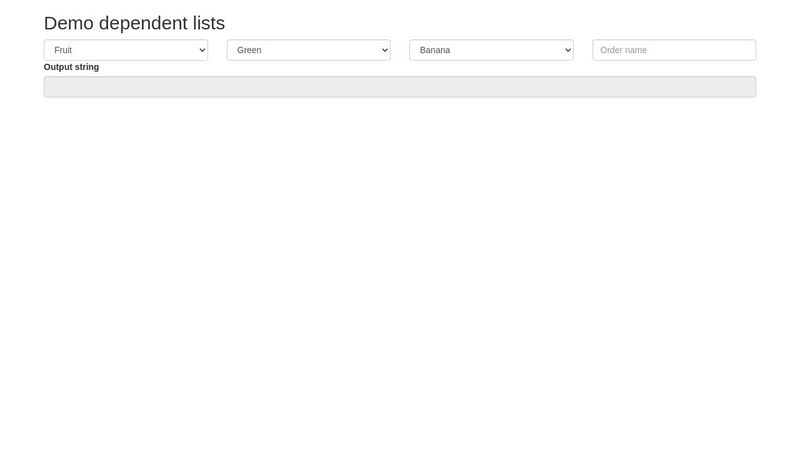 Bootstrap jQuery Dependent DropDown List