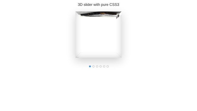 3D Cube slider. Pure CSS.