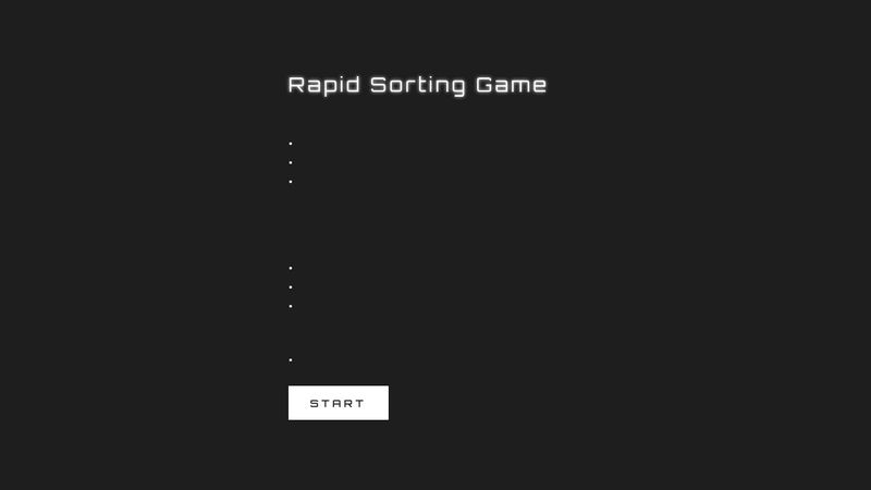 Rapid Sorting Game