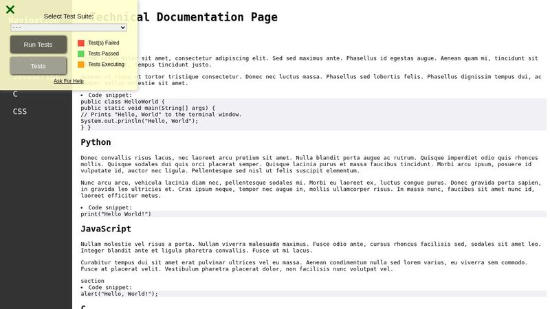 FCC technical documentation page