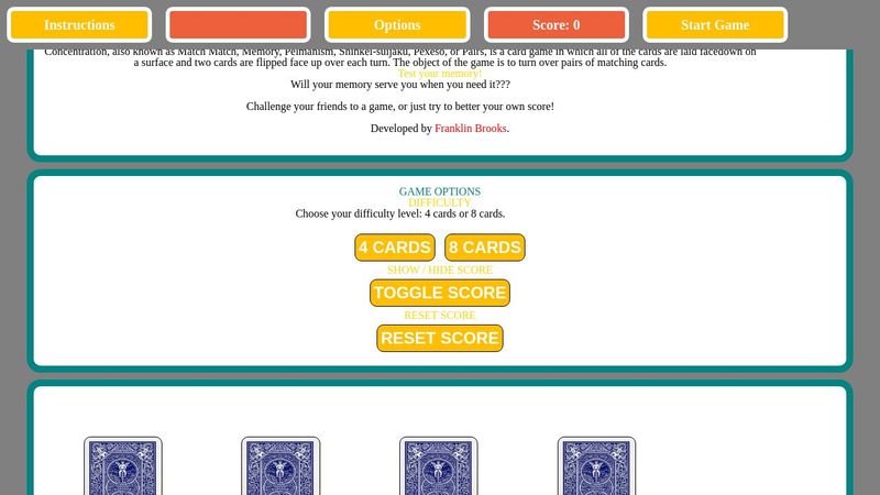 Card Match Game - GA WDI Unit 11 Assignment