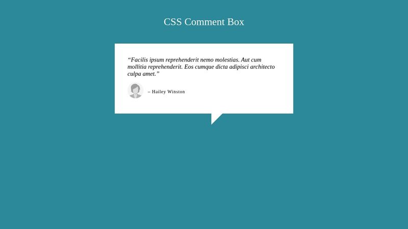 CSS Comment Box