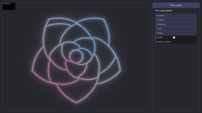 GLSL 2D flower generator