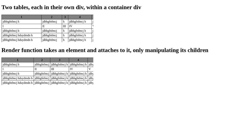DataTables in Vanilla JS/CSS