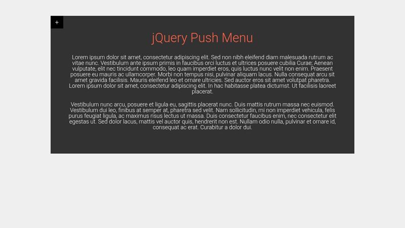 Simple Push Menu w/ JQuery