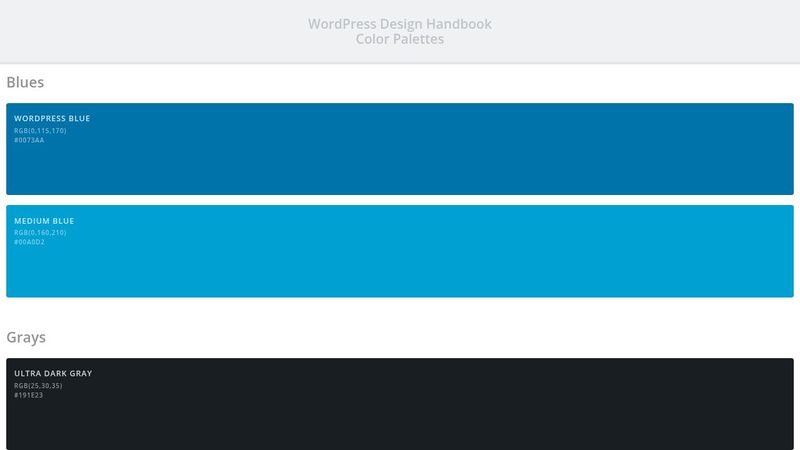WordPress Colors (Core)