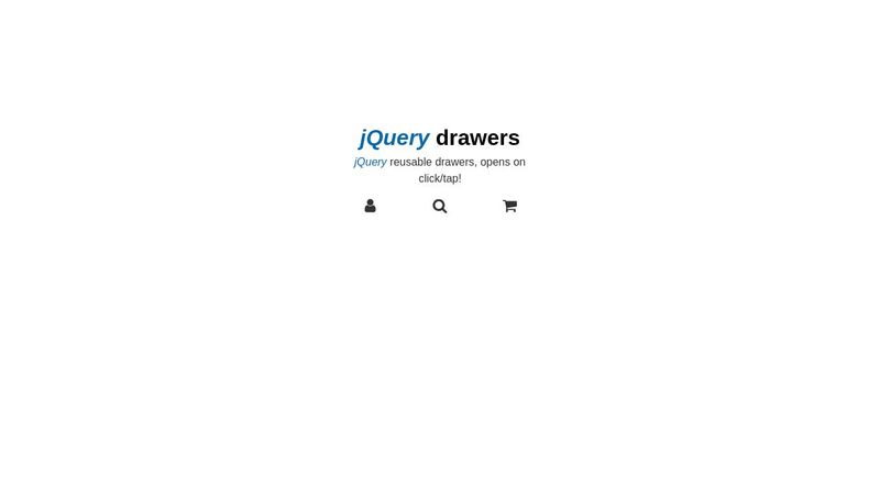 jQuery drawers