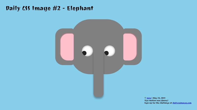 Daily CSS Image #2 - Elephant