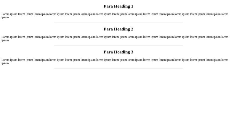 Separator/Divider line without HTML