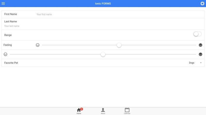 IONIC Range & Select