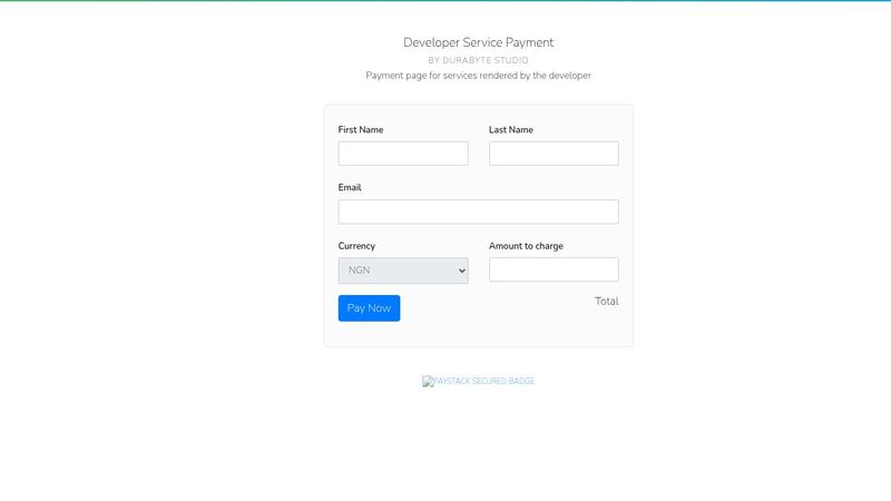 Paystack HTML CSS Example
