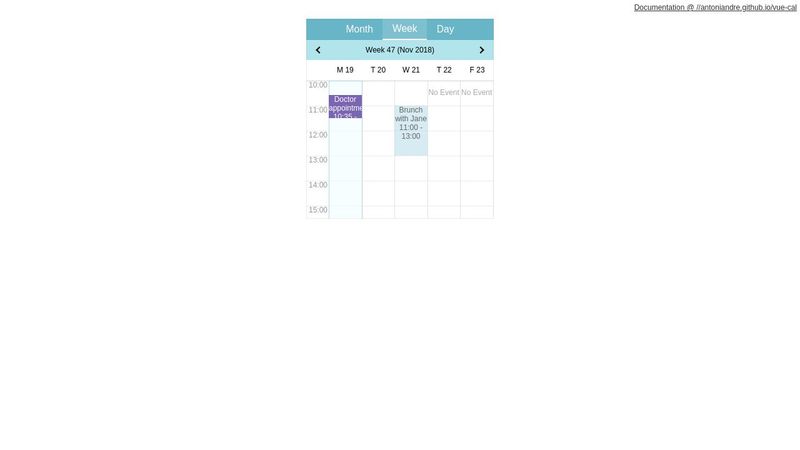 Vue Cal - issue #141 - events with xsmall calendar (Vue 2)