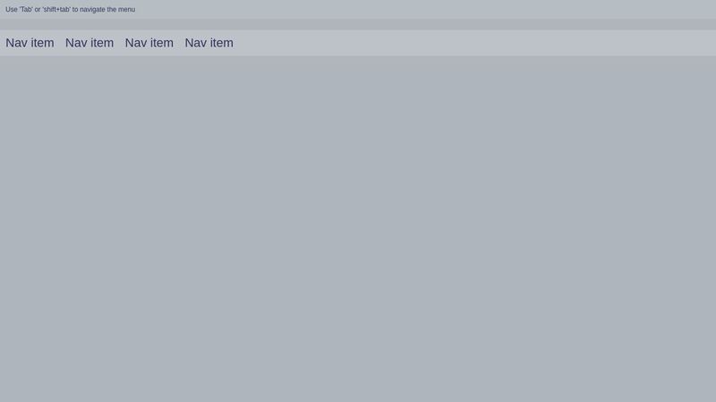 Accessible Drop down menu that stays open while using keyboard tab navigation FORK