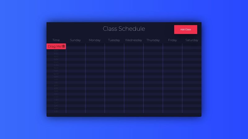 Schedule Maker JQuery UI