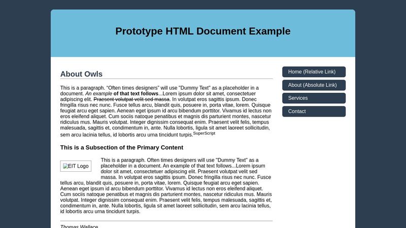 prototype html/css