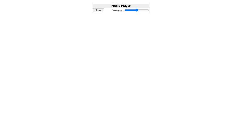 JavaScript Music Player