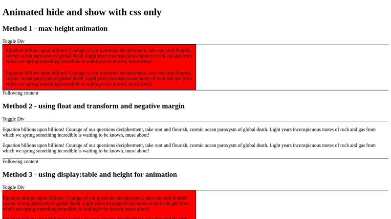 Hide and Show CSS only (2)
